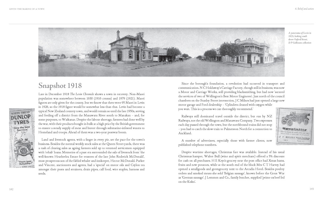 Levin – the making of a town | Graphic Design Wellington